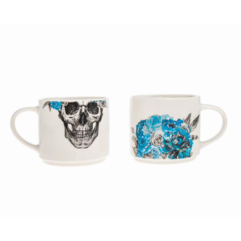 Godinger Silver Art Co Boho Skull Stacking Mug Set | Wayfair